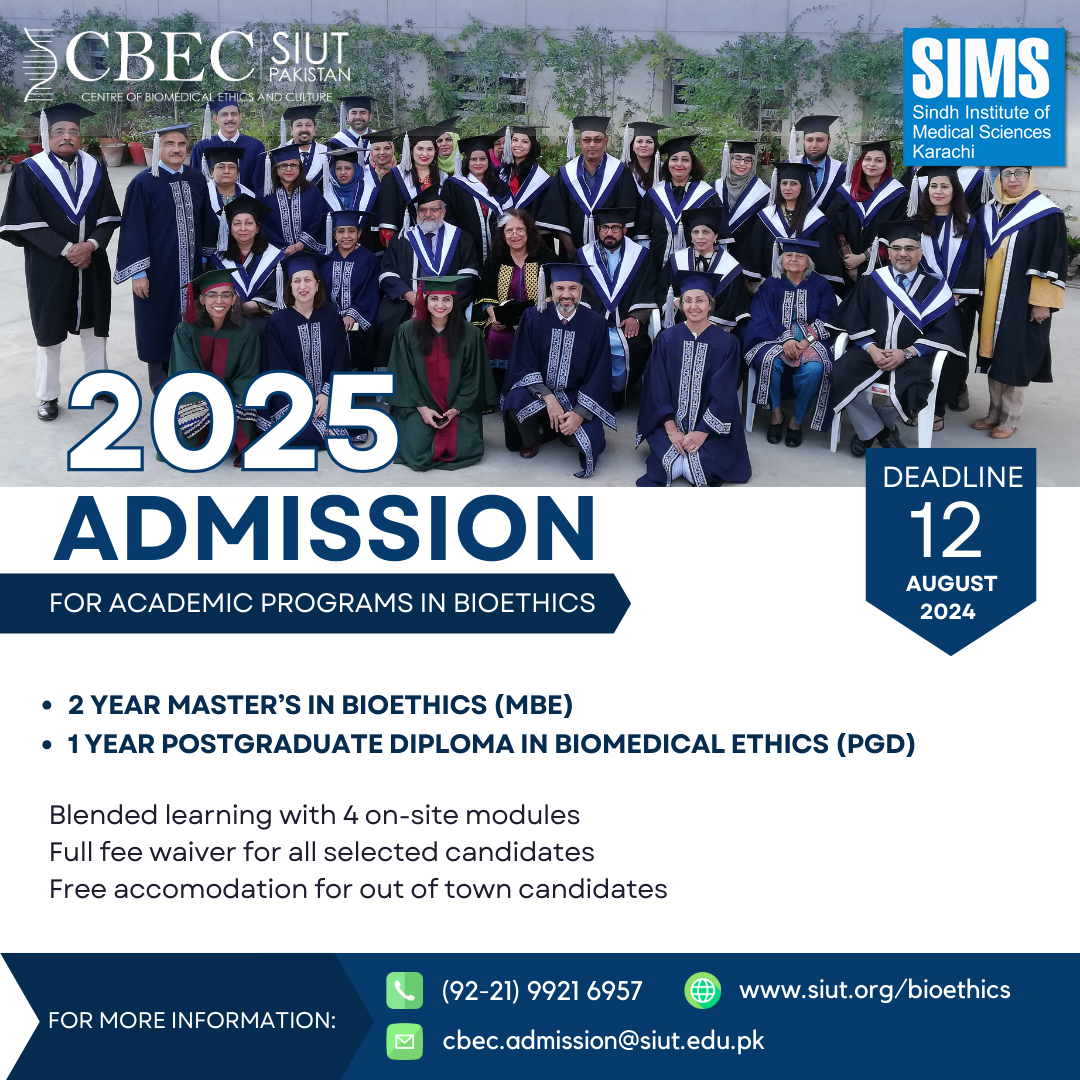 CBEC Academic Programs: PGD 2025 and MBE 2026 – Karachi Bioethics Group